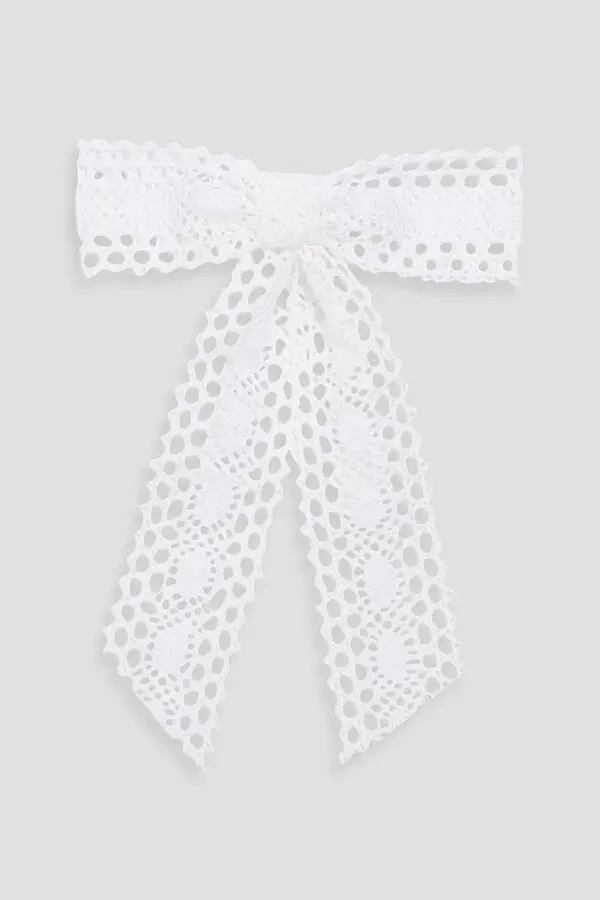 JENNIFER BEHR Marbella Crocheted Lace Hair Clip - Off-white