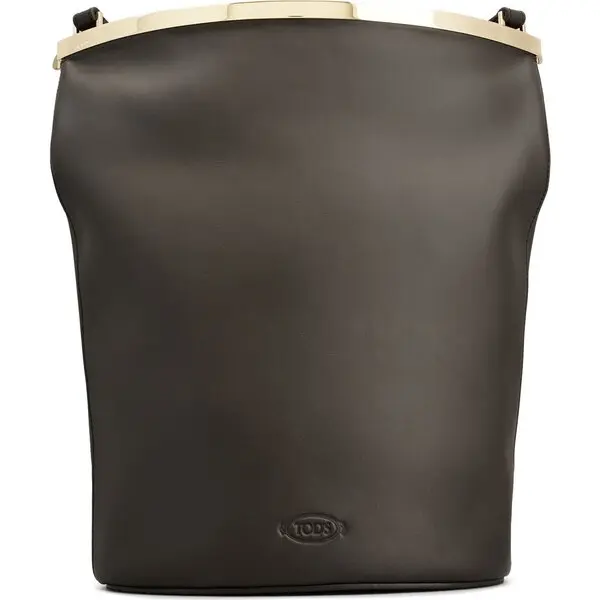 TOD'S Leather Shoulder Bag - Palissandro