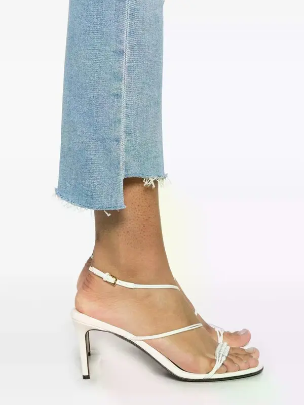 MOTHER The Insider Crop Step Fray Jeans - Blue