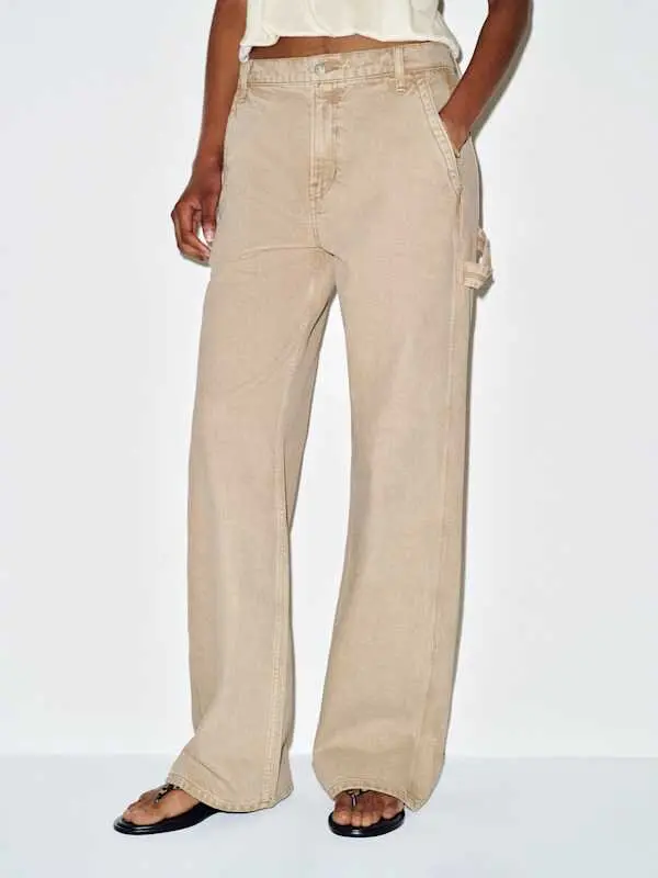 REFORMATION Diego Mid Rise Baggy Utility Jeans