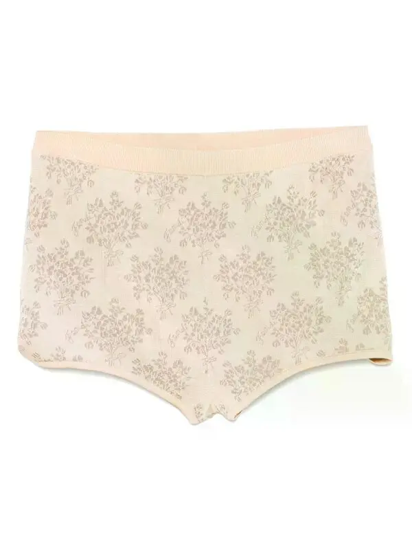 Fendi Bouquet Jacquard Shorts - Neutrals