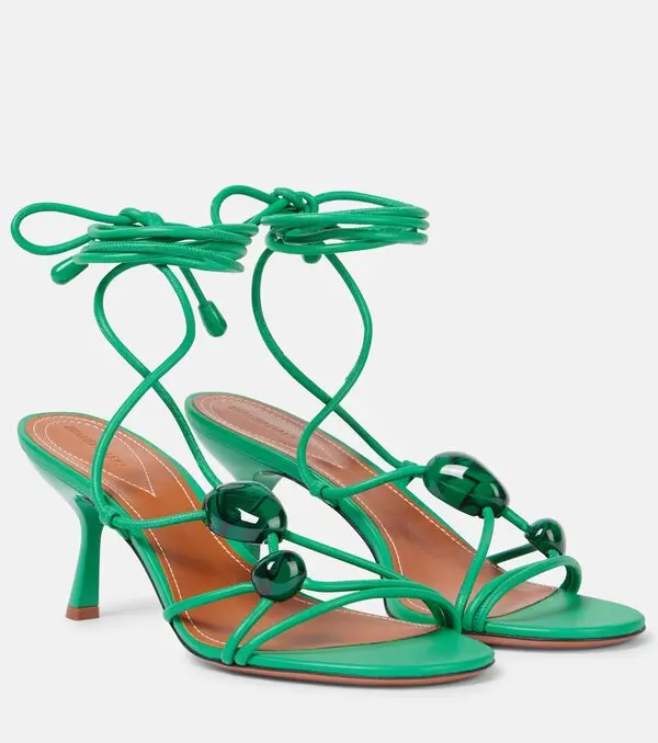 Zimmermann Gleam 65 Embellished Leather Sandals