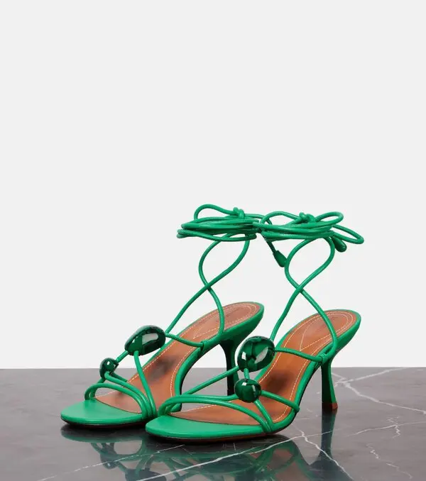 Zimmermann Gleam 65 Embellished Leather Sandals