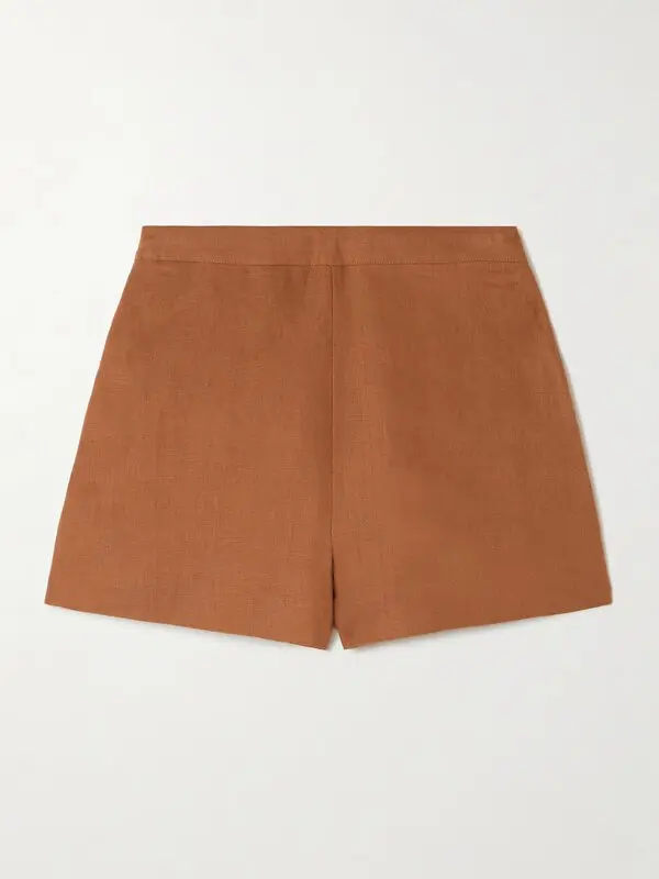 Posse Perri Pleated Linen Shorts