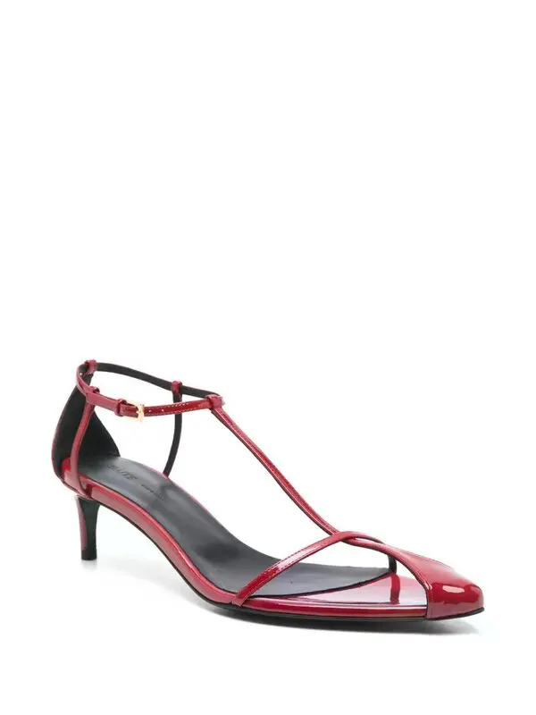 Khaite Bella Leather Sandals - Red