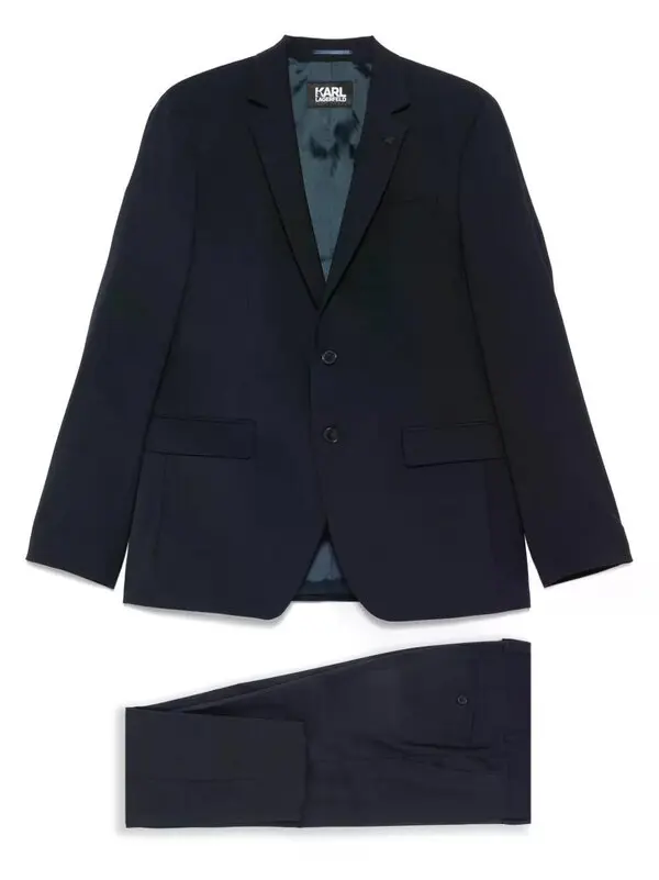 Karl Lagerfeld Single-breasted Suit - Blue