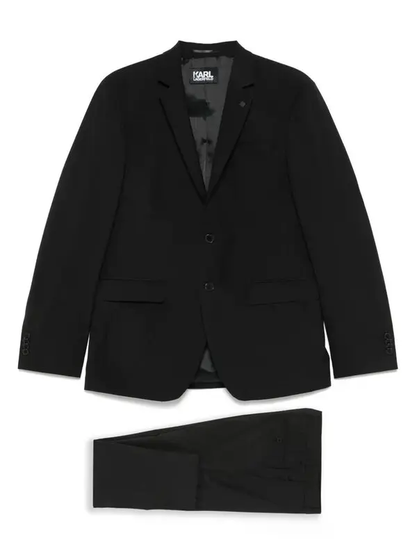 Karl Lagerfeld Single-breasted Suit - Black