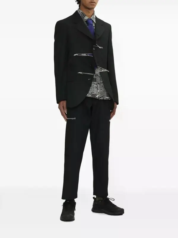 Comme Des Garçons Zip-detailing Blazer