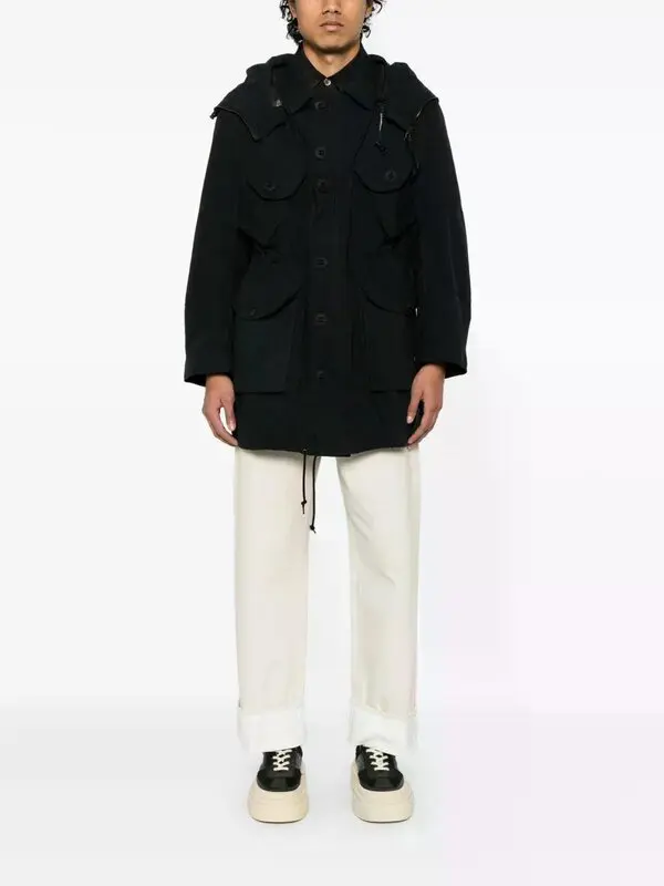 Junya Watanabe X C.p. Company Goggle-detailed Parka - Black