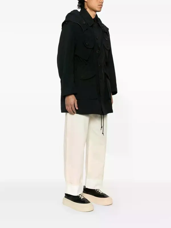 Junya Watanabe X C.p. Company Goggle-detailed Parka - Black