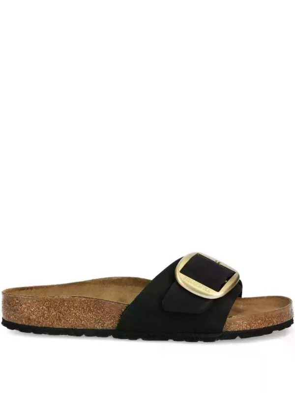 BIRKENSTOCK Madrid Buckle Slides - Black