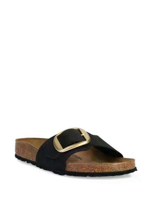 BIRKENSTOCK Madrid Buckle Slides - Black