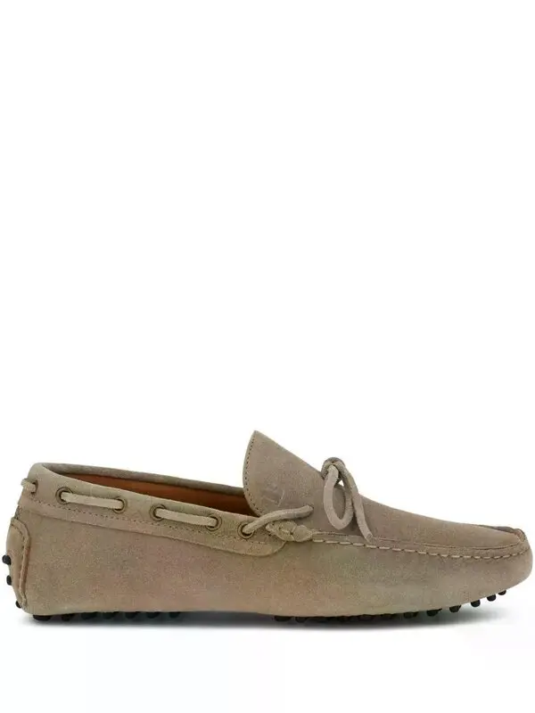 Boggi Milano Suede Driving Loafers In Neutrals - 30% Off  display picture 3
