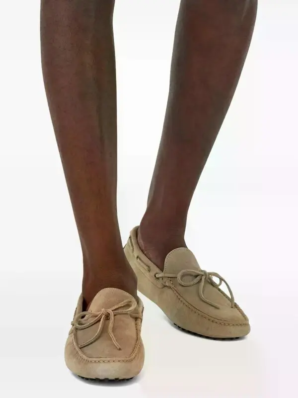 Boggi Milano Suede Driving Loafers In Neutrals - 30% Off  display picture 3