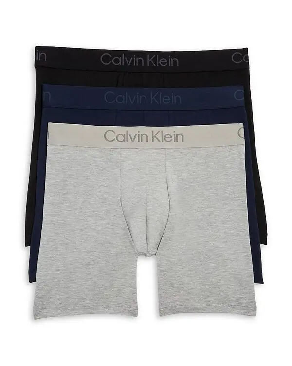 Calvin Klein Classic Boxer Briefs, Pack Of 3 - Black/gray/blue