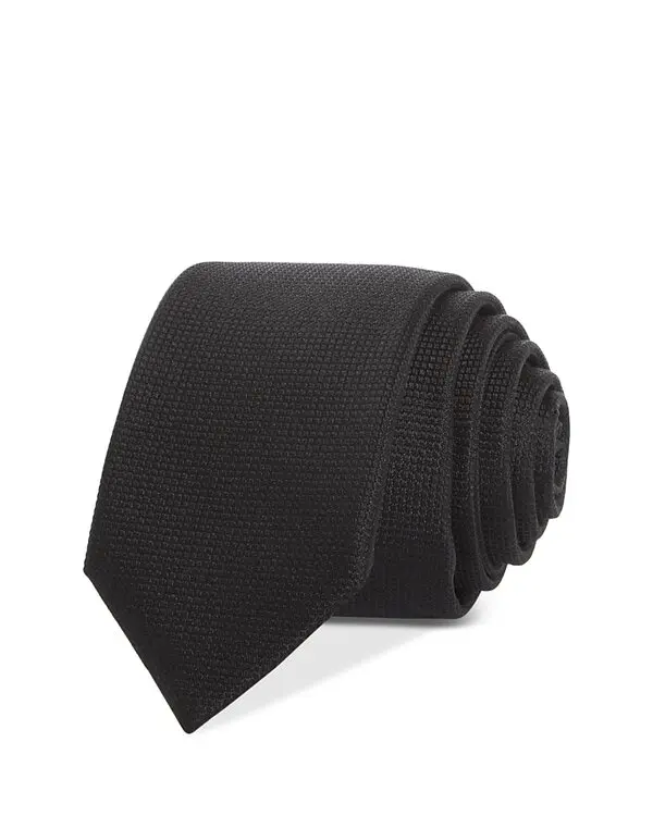 Bloomingdale'S Silk Textured Skinny Tie - Black