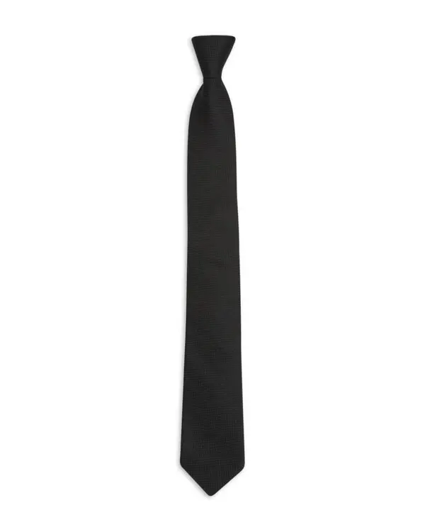 Bloomingdale'S Silk Textured Skinny Tie - Black