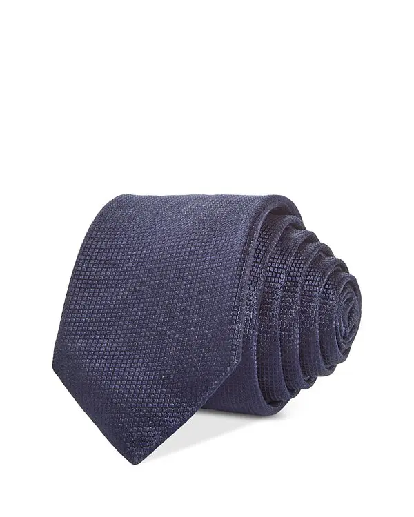 Bloomingdale'S Silk Textured Skinny Tie - Navy