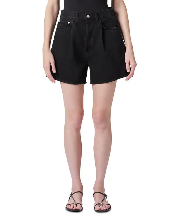 AGOLDE Rhoda Pleated A-line Shorts