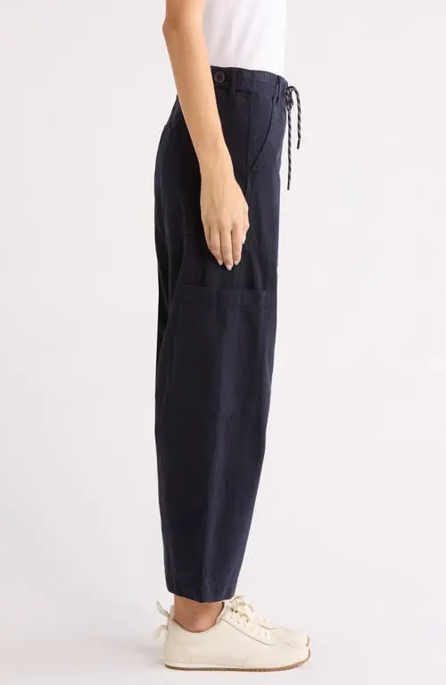 PISTOLA Sabrina High-waist Barrel Twill Utility Pants - Nautical