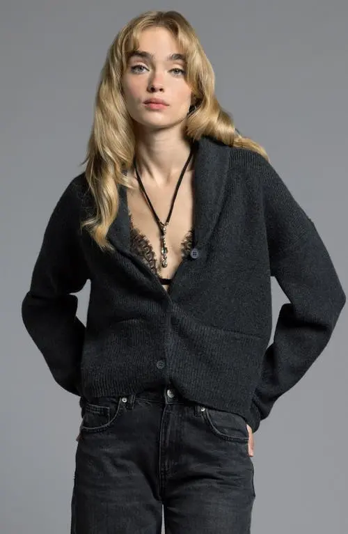 WEEKEND LOS ANGELES Candice Shawl Collar Cardigan - Ebony