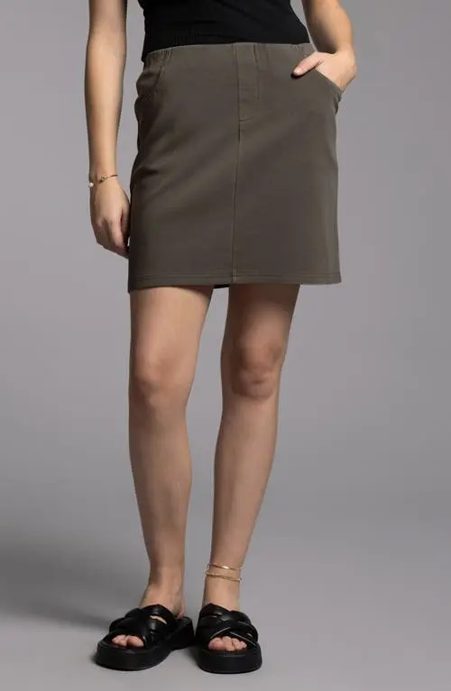 WEEKEND LOS ANGELES Genevieve Cotton Blend Skirt - Black Brown