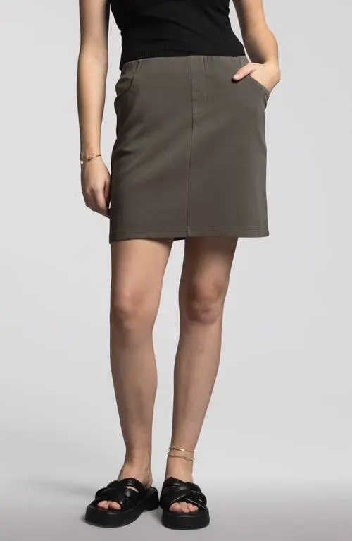 WEEKEND LOS ANGELES Genevieve Cotton Blend Skirt - Black Brown