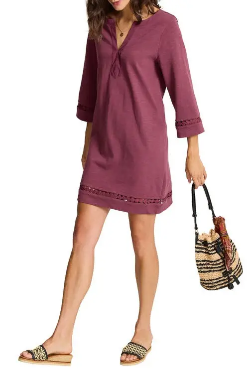 Tommy Bahama Sunset Harbor Long Sleeve Shift Dress - Port