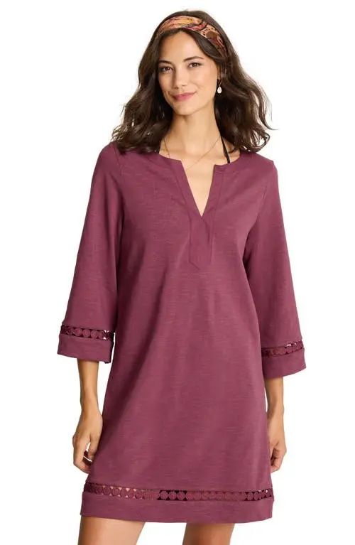 Tommy Bahama Sunset Harbor Long Sleeve Shift Dress - Port