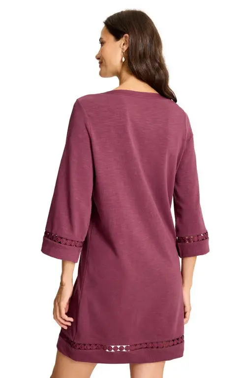 Tommy Bahama Sunset Harbor Long Sleeve Shift Dress - Port