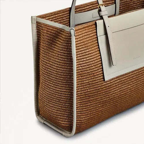 RADLEY The Burlington Raffia Tote Bag - Saddle