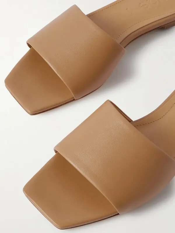 AeydĒ Anna Leather Slides - Brown