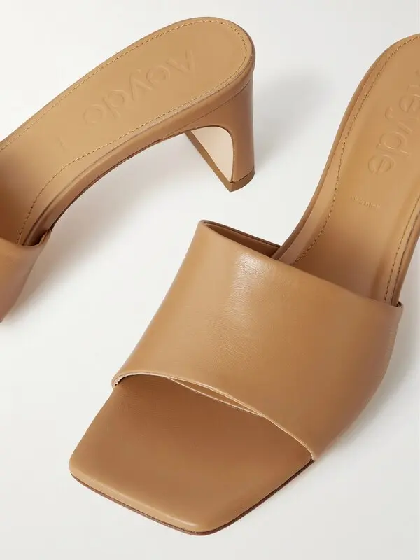 AeydĒ Jeanie Leather Mules - Brown