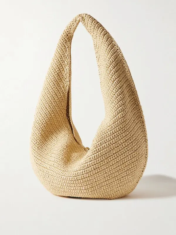 Khaite Olivia Large Raffia Shoulder Bag