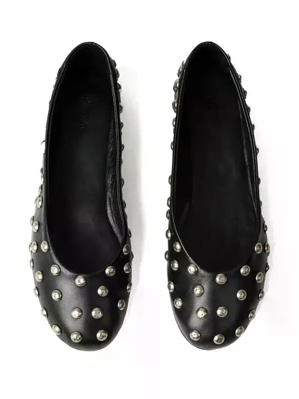 Gimaguas Stud-embellished Ballerina Flats - Black