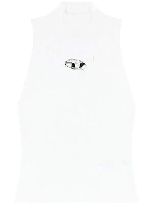 Diesel M-onervax Stand-up Collar Top - White