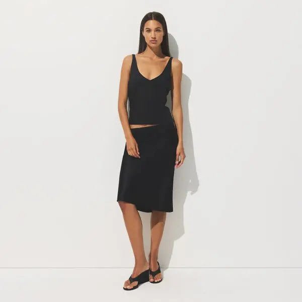 SKIMS Sheer Cotton V-neck Tank