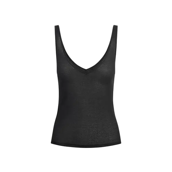SKIMS Sheer Cotton V-neck Tank