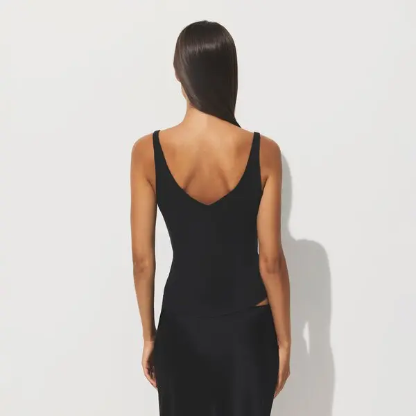 SKIMS Sheer Cotton V-neck Tank