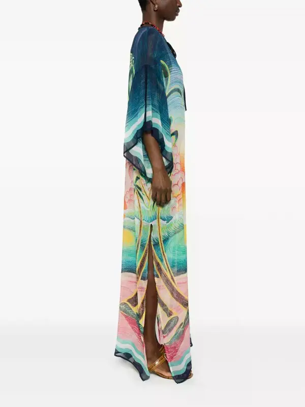 Casablanca Silk Chiffon Maxi Dress