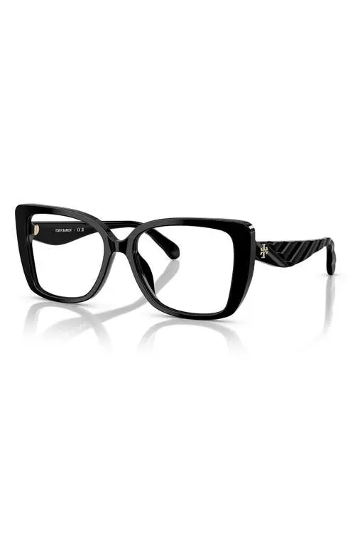 Tory Burch 53mm Square Optical Glasses - Black