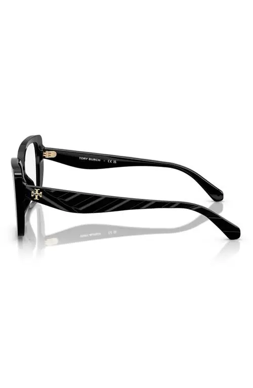 Tory Burch 53mm Square Optical Glasses - Black