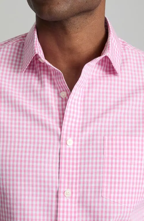 UNTUCKIT Lawrence Gingham Wrinkle Free Cotton Button-up Shirt - Pink