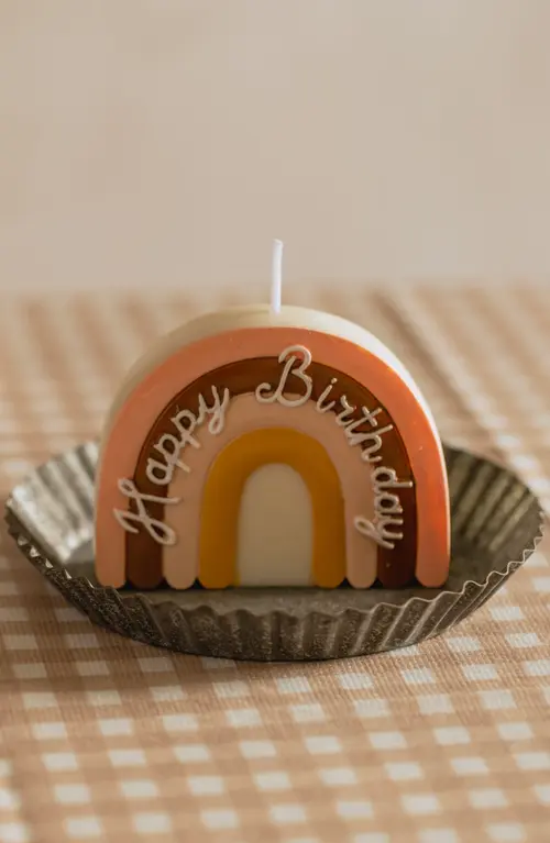 SOUTHLAKE GIFTS Boho Rainbow Candle Cake Topper