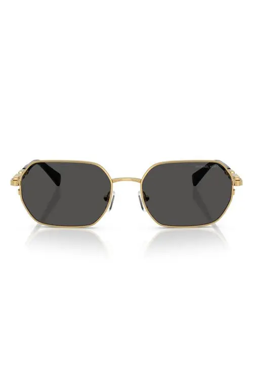 Michael Kors 57mm Irregular Sunglasses - Gold / Dark Grey