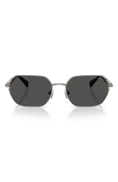 Michael Kors 57mm Irregular Sunglasses - Gunmetal / Dark Grey