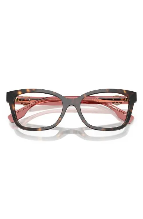 Tory Burch 53mm Phantos Optical Glasses - Havana