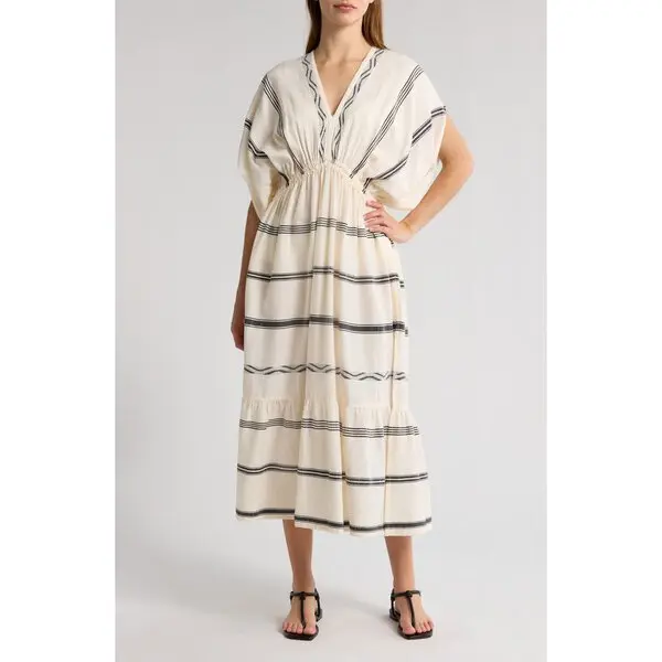 LEMLEM Leila Plunge Cover-up Dress - Besela Vanilla