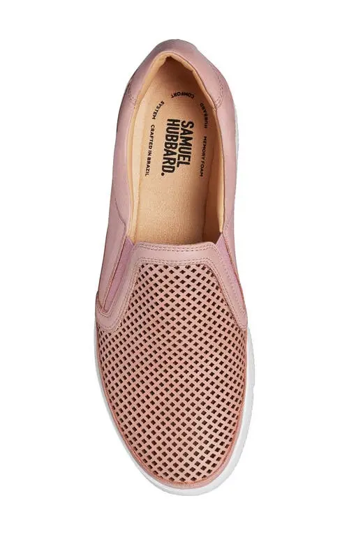 Samuel Hubbard Featherlight Laguna Slip-on Sneakers - Light Rose Leather