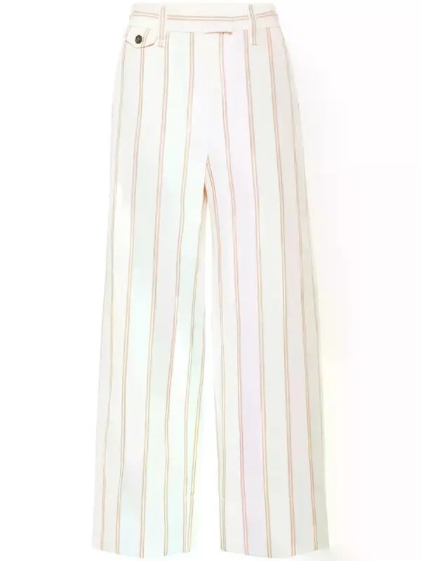 Brunello Cucinelli Striped Wide Leg Trousers